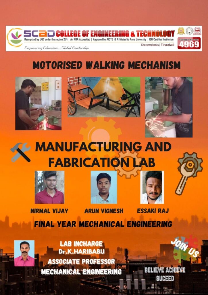 MANUFACTURING & FABRICATION LAB – SCAD College of Engineering and ...