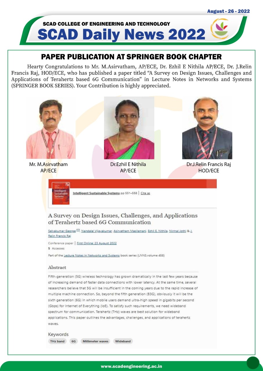 Springer Book Chapter – SCAD College of Engineering and Technology ... Springer Book Chapter – SCAD College of Engineering and Technology ...