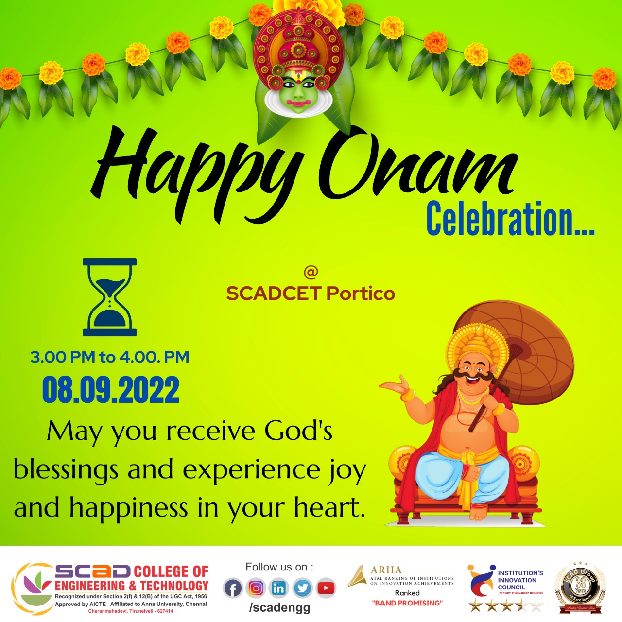 Celebrations of Onam – SCAD College of Engineering and Technology ...