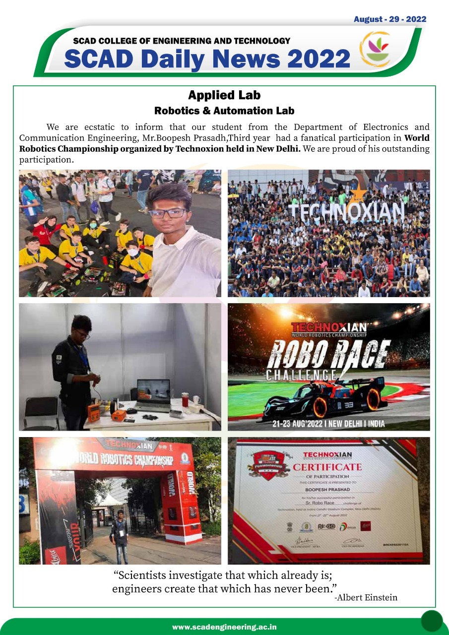 World Robotics Championship -Technoxian – SCAD College of Engineering ...