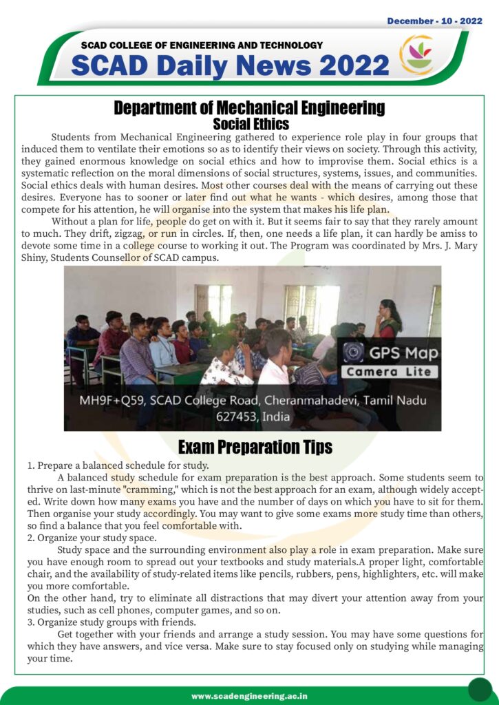 Exam Preparation Tips – SCAD College of Engineering and Technology ...